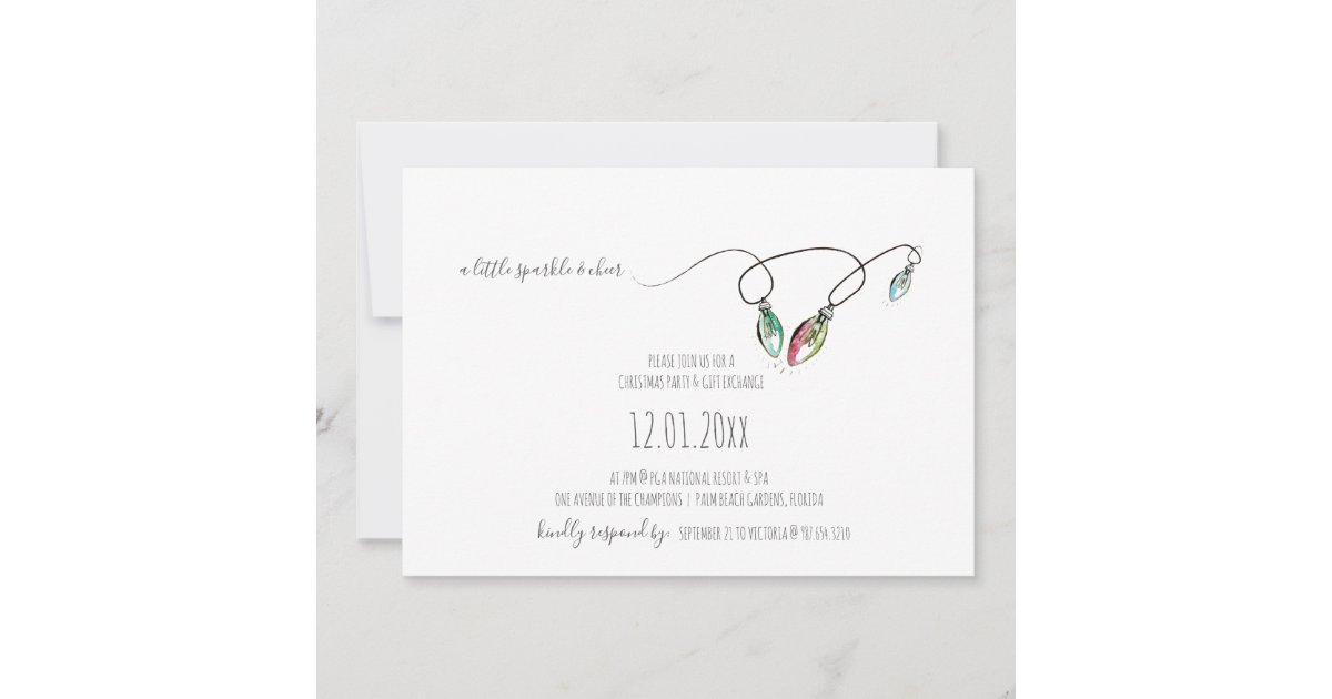 Christmas Gift Exchange Party Invitation | Zazzle.com