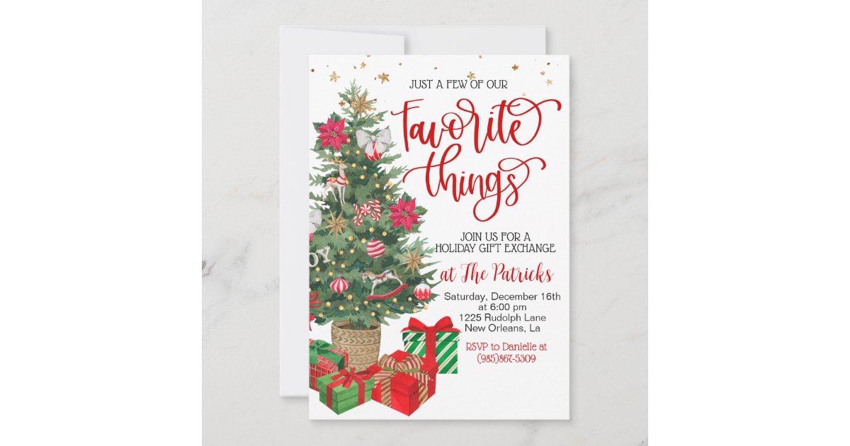 Christmas Gift Exchange Party Invitation | Zazzle