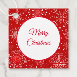Christmas Gift-Favor Tag-Merry Christmas Favor Tags | Zazzle