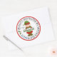 Christmas Gift Inspected by Santa's Elf Classic Round Sticker | Zazzle