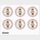 Christmas Gift Inspected by Santa's Elf Classic Round Sticker | Zazzle