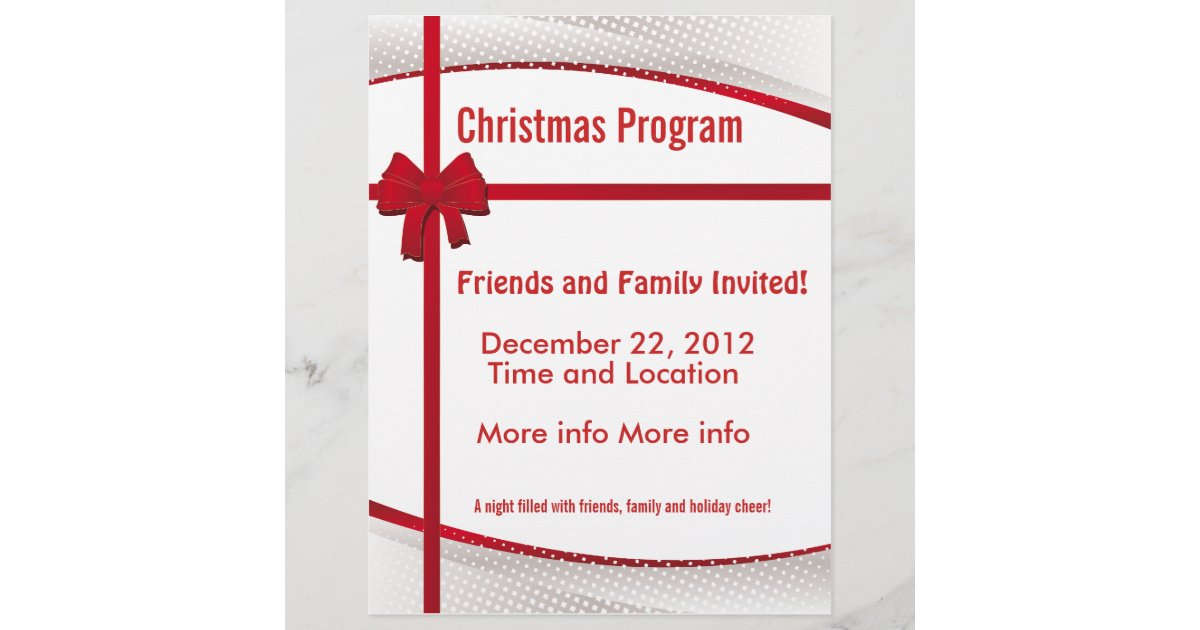 Christmas Gift Program Flyer | Zazzle