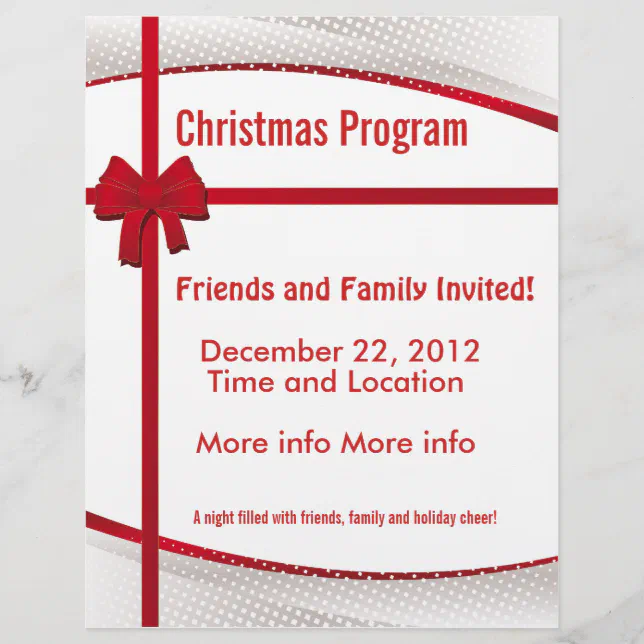 Christmas Gift Program Flyer | Zazzle