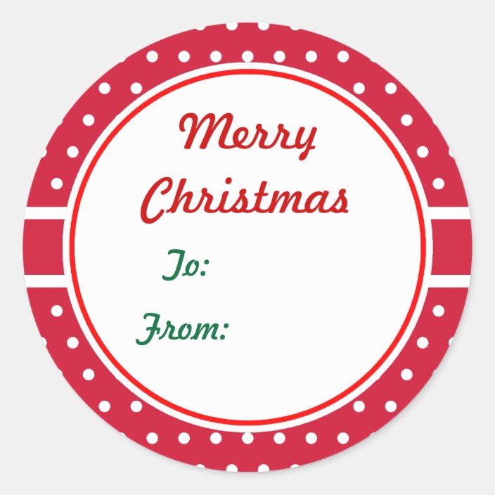 Christmas Gift Tag Stickers | Zazzle