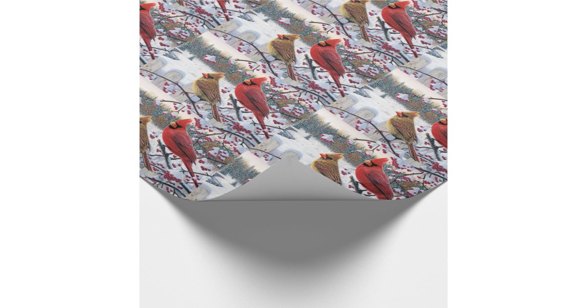 Christmas Gift Wrap/Cardinals Wrapping Paper | Zazzle