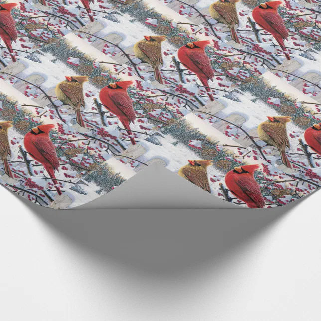 Christmas Gift Wrap/Cardinals Wrapping Paper | Zazzle