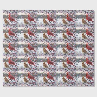 Christmas Gift Wrap/Cardinals Wrapping Paper | Zazzle