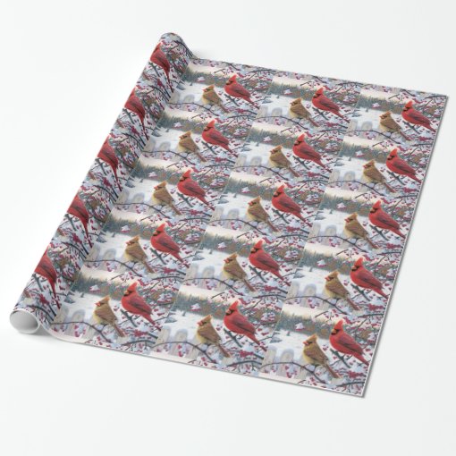 Christmas Gift Wrap/Cardinals Wrapping Paper | Zazzle