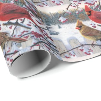 Christmas Gift Wrap/Cardinals Wrapping Paper | Zazzle