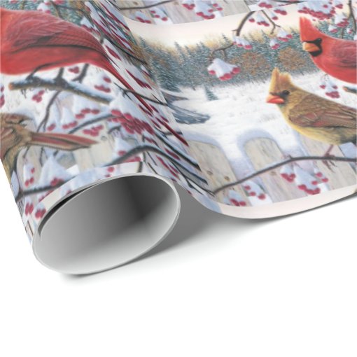 Christmas Gift Wrap/Cardinals Wrapping Paper | Zazzle