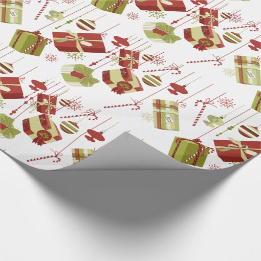 Christmas Gifts and Ornaments Wrapping Paper | Zazzle