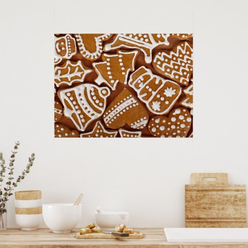 Christmas Ginger Cookies Poster | Zazzle