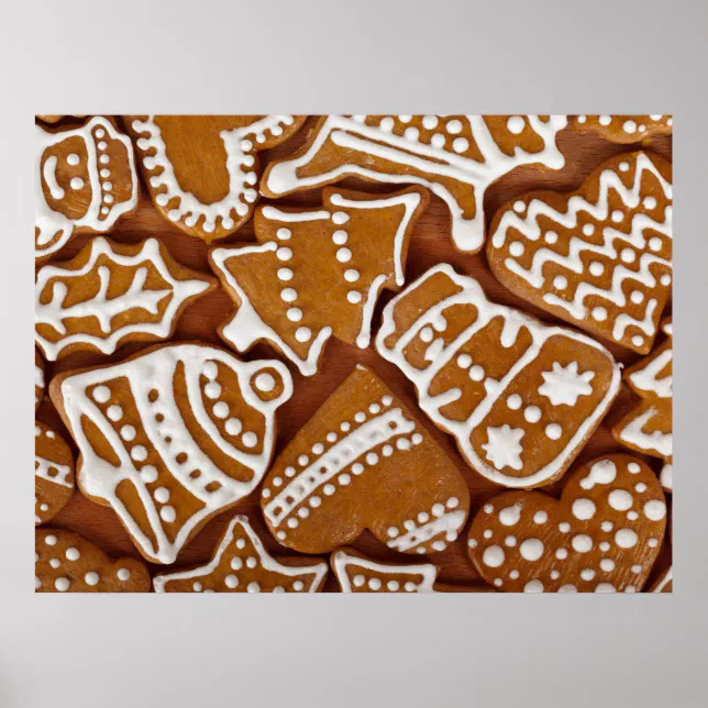 Christmas Ginger Cookies Poster | Zazzle