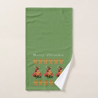 Christmas Gingerbread Bath Towel Set | Zazzle