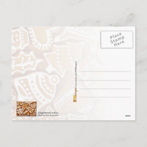Christmas Gingerbread Cookies Holiday Postcard | Zazzle