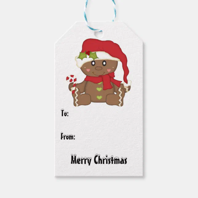 Christmas Gingerbread Gift Tags | Zazzle