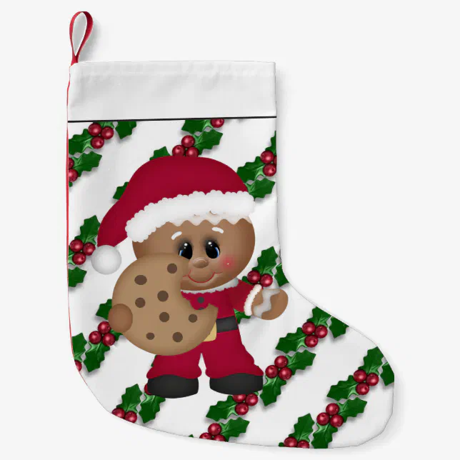 Christmas Gingerbread Holiday cookie stocking | Zazzle