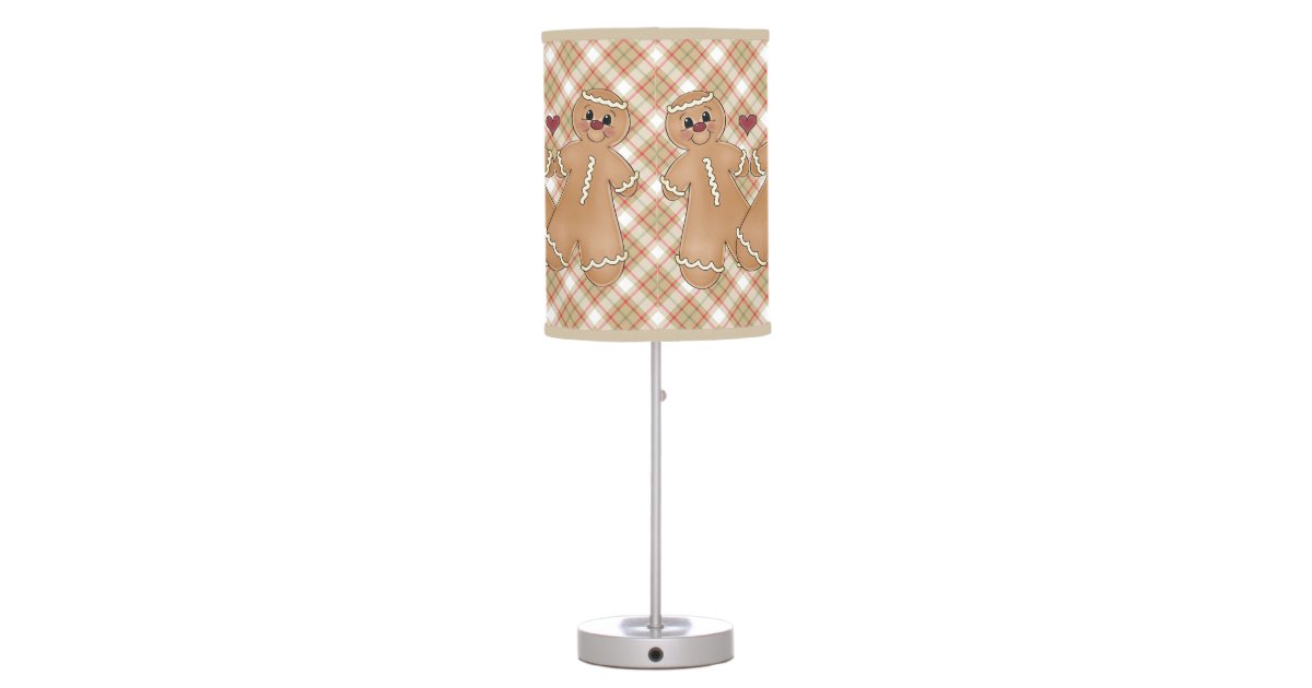 Christmas Gingerbread Holiday Table lamp | Zazzle