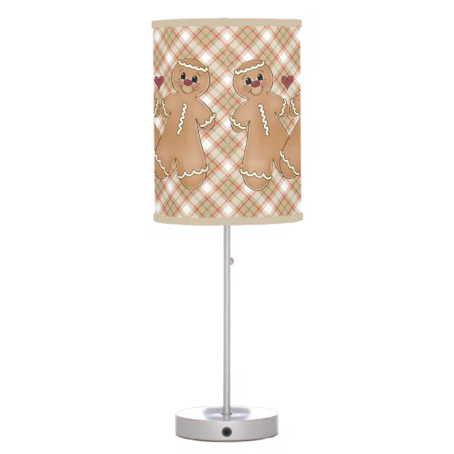 Christmas Gingerbread Holiday Table lamp | Zazzle