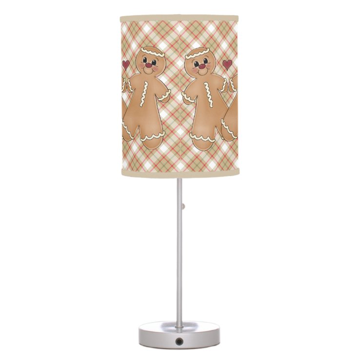 Christmas Gingerbread Holiday Table lamp | Zazzle
