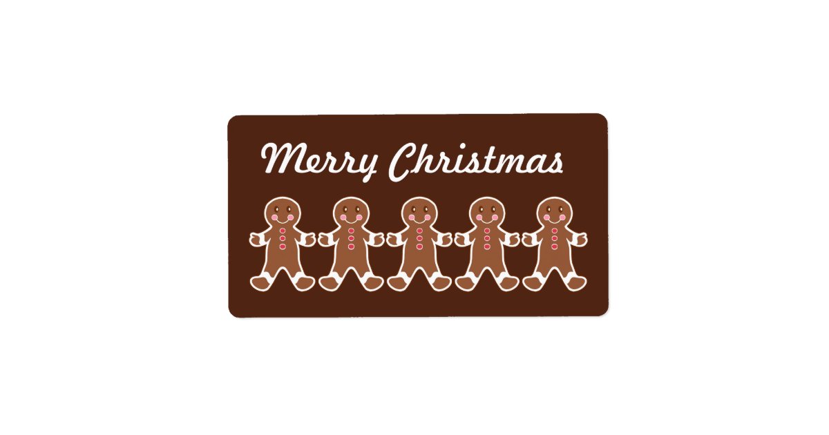 Christmas Gingerbread Labels | Zazzle