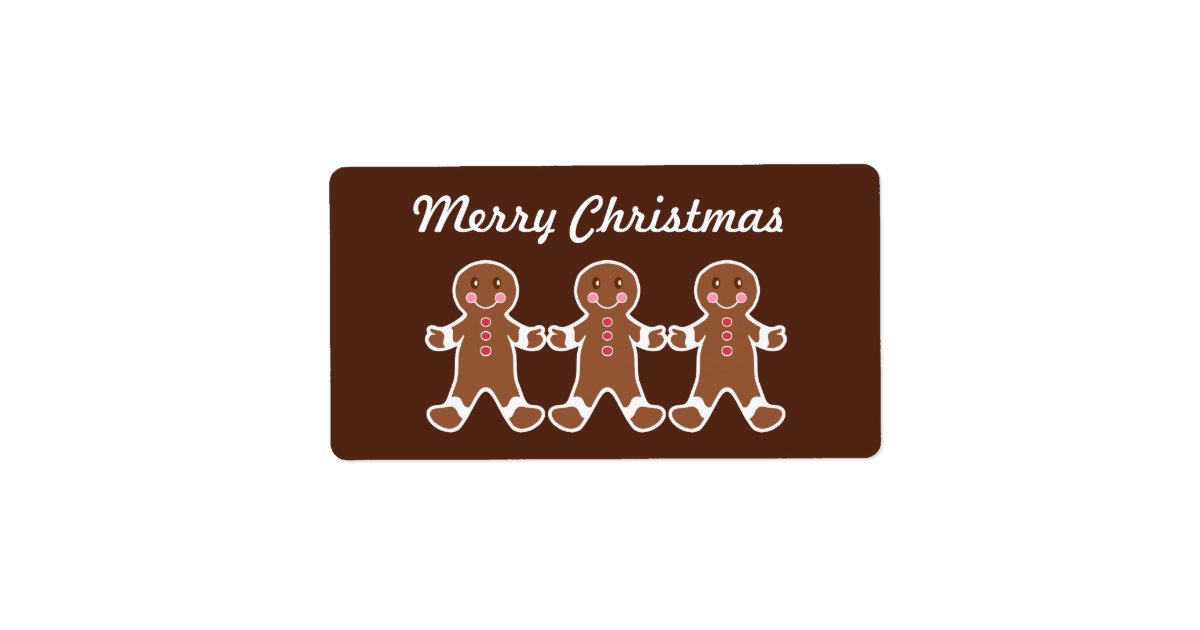 Christmas Gingerbread Labels | Zazzle