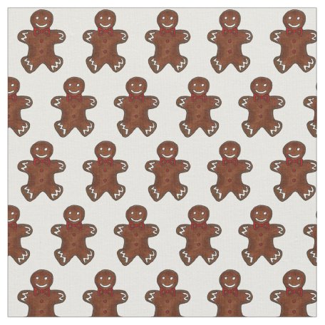 Gingerbread Christmas holiday Cookie Seamless Fabric | Zazzle