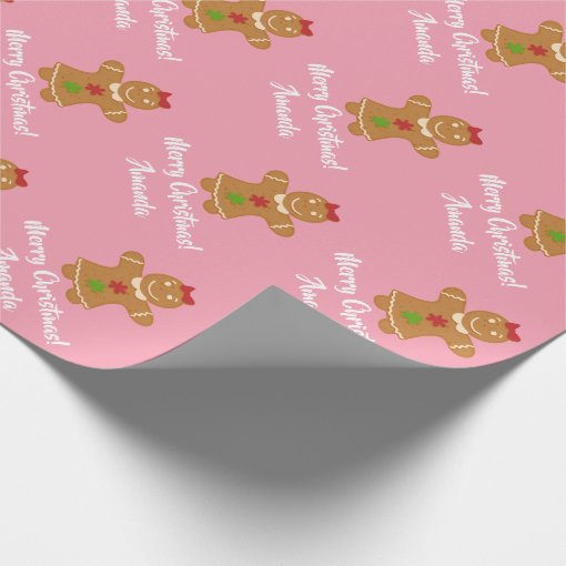 Christmas Gingerbread Man wrapping paper | Zazzle