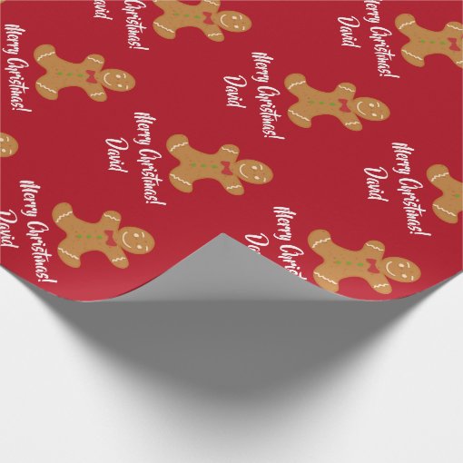 Christmas Gingerbread Man wrapping paper | Zazzle