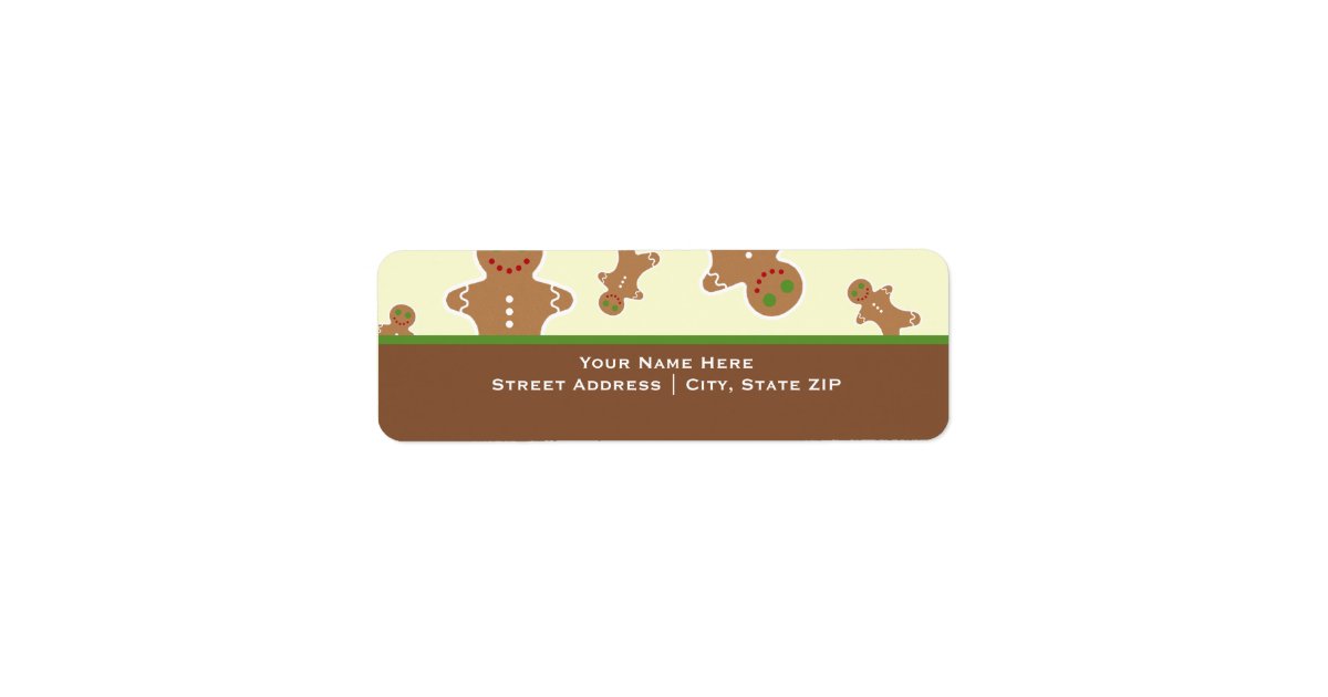 Christmas Gingerbread Men Labels | Zazzle