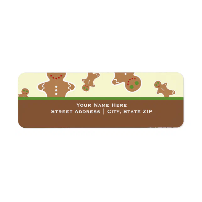 Christmas Gingerbread Men Labels | Zazzle