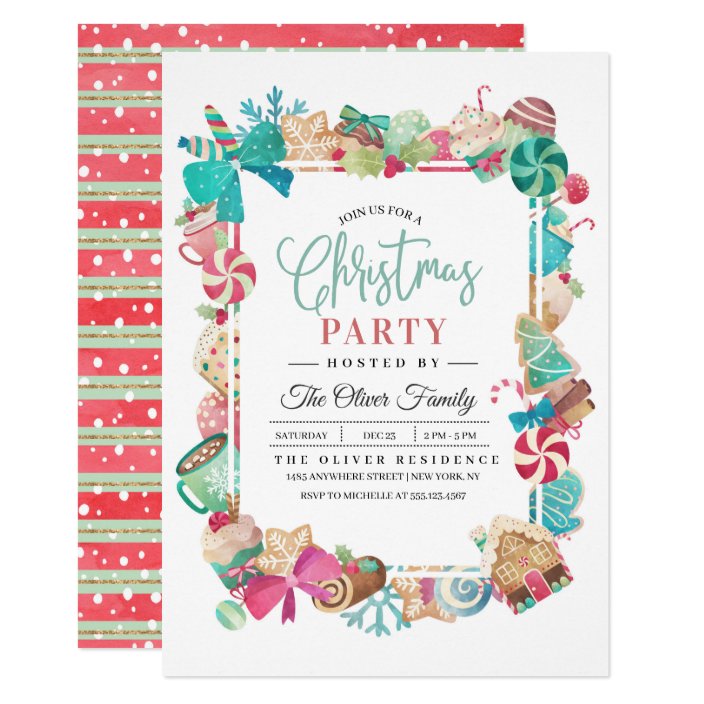 Christmas Gingerbread Party Invitation | Zazzle.com