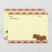 Christmas Gingerbread Recipe Cards | Zazzle