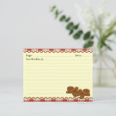 Christmas Gingerbread Recipe Cards | Zazzle