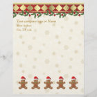 Christmas Gingerbread santa cookies Letterhead | Zazzle.com