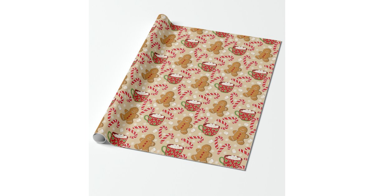 Christmas Gingerbread Wrapping Paper | Zazzle