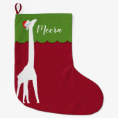 Christmas Giraffe Personalized Large Christmas Stocking | Zazzle