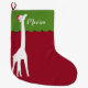 Christmas Giraffe Personalized Large Christmas Stocking | Zazzle