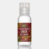 Christmas Glittery Stars Holiday Cheer Custom Text Hand Sanitizer | Zazzle