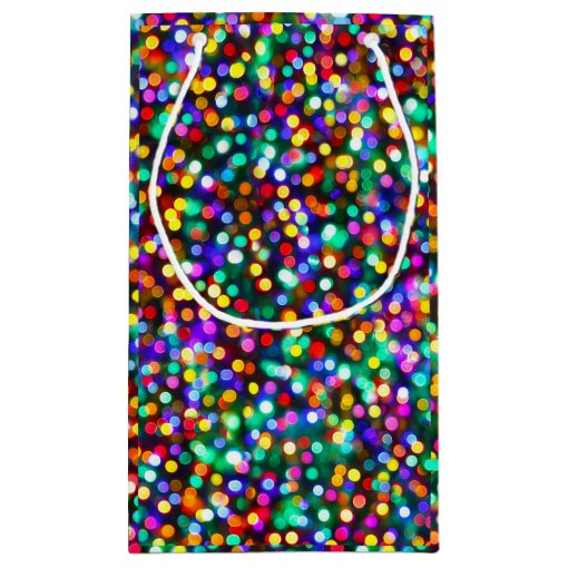 Christmas Glowing Lights Small Gift Bag | Zazzle