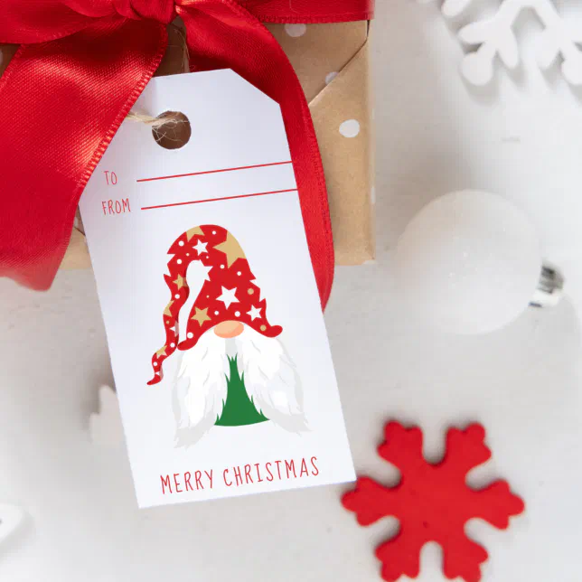 Christmas Gnomes Personalized Gift Tags | Zazzle