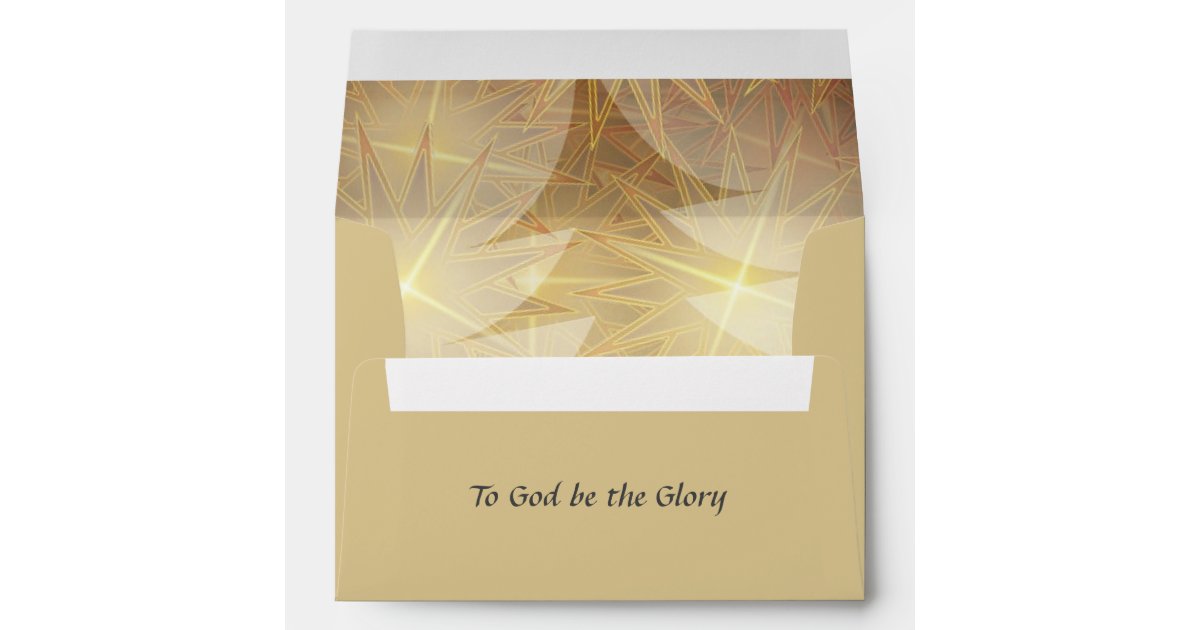 Christmas Gold Trees Return Address Wedding Envelope | Zazzle