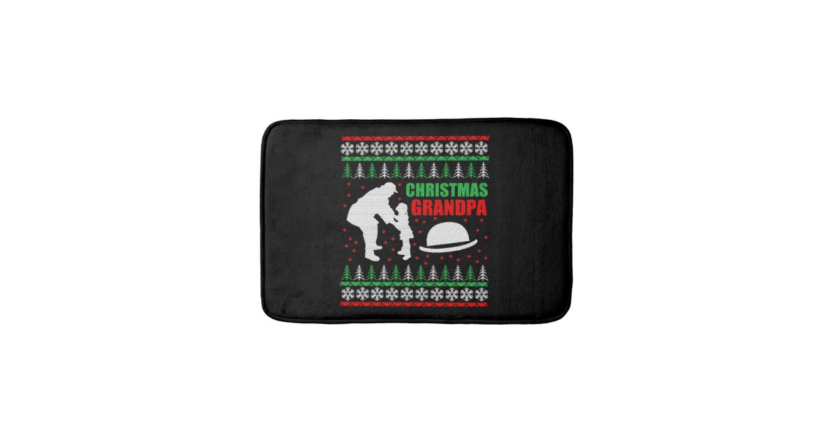 Christmas Grandpa Bath Mat | Zazzle