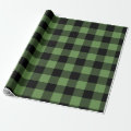 Christmas Green & Black Jumbo Buffalo Check Plaid Wrapping Paper | Zazzle