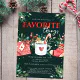 Christmas Green Festive Favorite Things Party Invitation | Zazzle