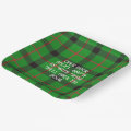 Christmas Green Plaid Funny Sayings Paper Plates | Zazzle