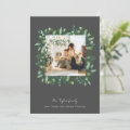 Christmas Green Winter Foliage Photo Frame Holiday Card | Zazzle