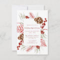 Christmas Greenery Elegant Holiday Open House Invitation | Zazzle