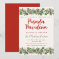 Christmas Greenery Festive Mexican Posada Navideña Invitation | Zazzle