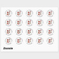Christmas Greetings Winter Llama and Snowman Classic Round Sticker | Zazzle